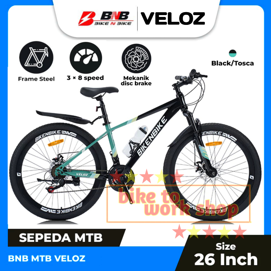 Jual SEPEDA GUNUNG MTB 26 BNB VELOZ 24 SPEED | Shopee Indonesia