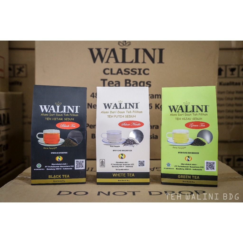 Jual Teh Seduh Walini, BlackTea, WhiteTea, GreenTea (Pouch 50g ...