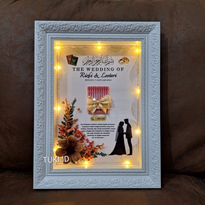 Jual BINGKAI MAHAR RUSTIC | Frame mahar 3D rustic | Frame mahar custom ...
