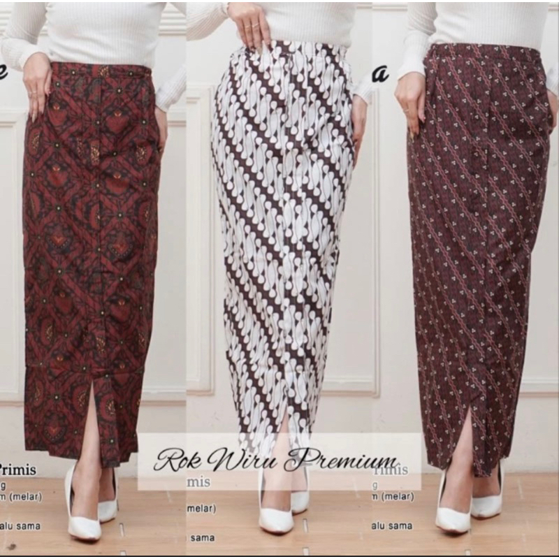 Jual Rok Span Panjang Wiru Jarik Batik Bawahan Kebaya Instan Wisuda Bridesmaids | Shopee Indonesia