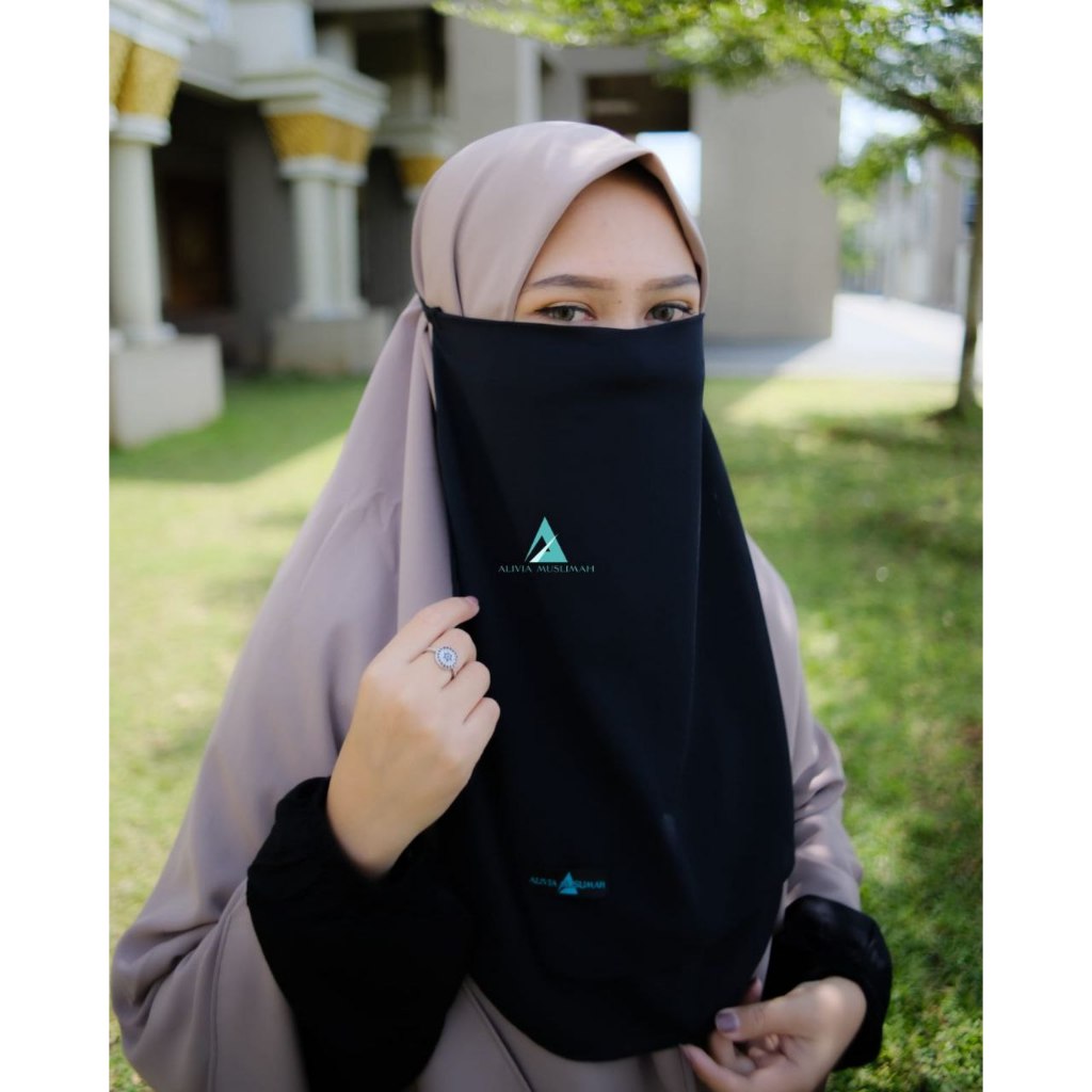 Jual Cadar Tali 2 Layer - Ceruty Babydoll Premium - Alivia Muslimah - Tanpa Jahitan Bawah Mata ...