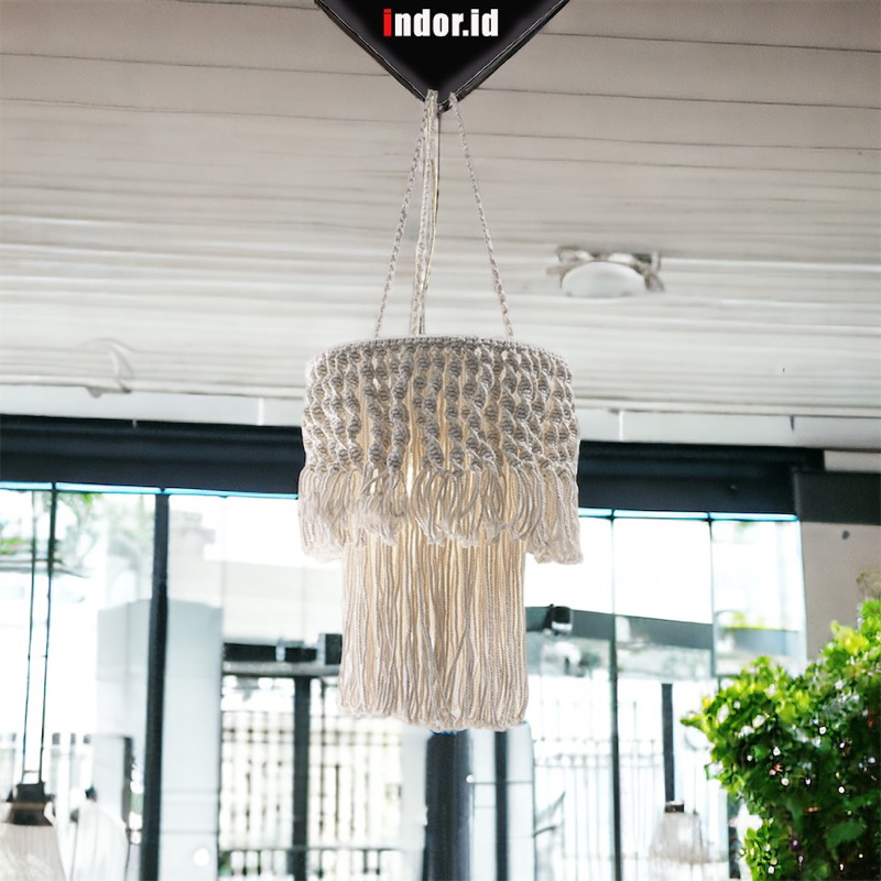 Jual Kap Lampu Hias Gantung Plafon - Cap Gantung Lamp Macrame Aesthetic ...