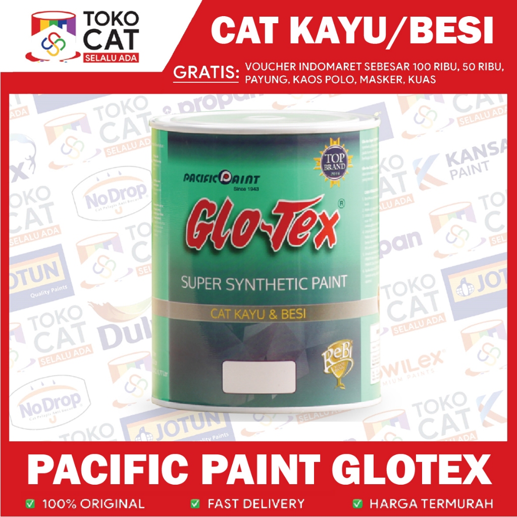 Jual Cat Minyak Kayu Dan Besi | GLOTEX DARI PACIFIC PAINT 1 L | Kemasan Kaleng | Shopee Indonesia