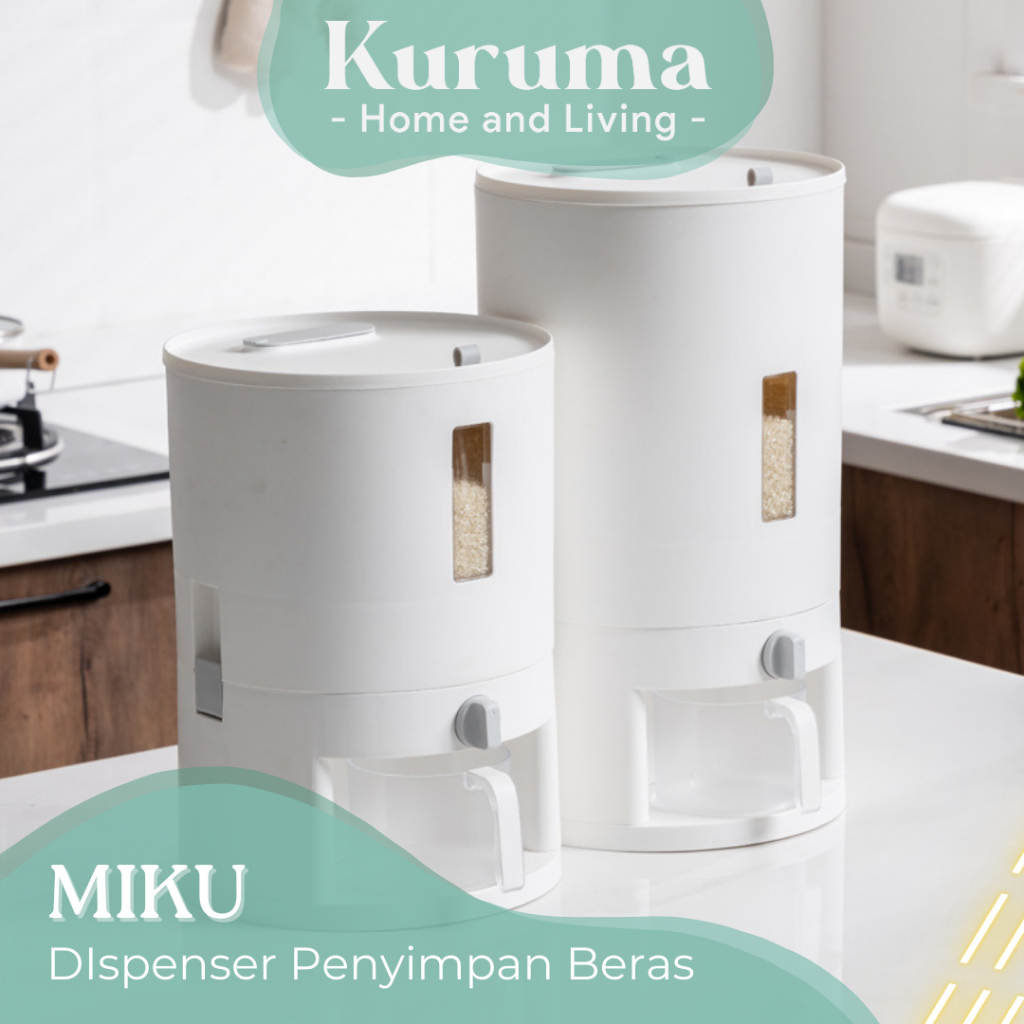 Jual KURUMA MIKU Container Rice Minimalis Kontainer Beras Pengukur ...