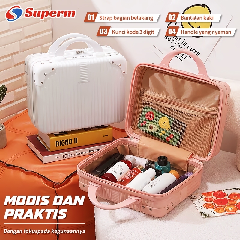 Jual 14 inch Koper Mini Beauty Case tas make up koper Kosmetik Premium ...