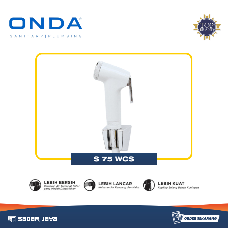 Jual ONDA S 75 WCS Jet Shower Bidet Toilet White 1/2" | Shopee Indonesia