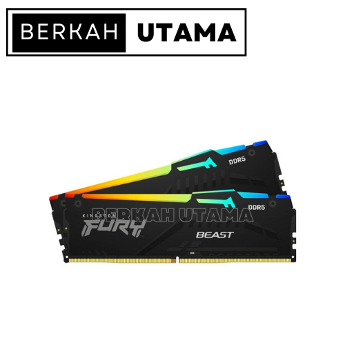 Jual KINGSTON FURY BEAST RGB DDR5 6000MHz 32GB (2x16GB) - KF560C40BBAK2 ...