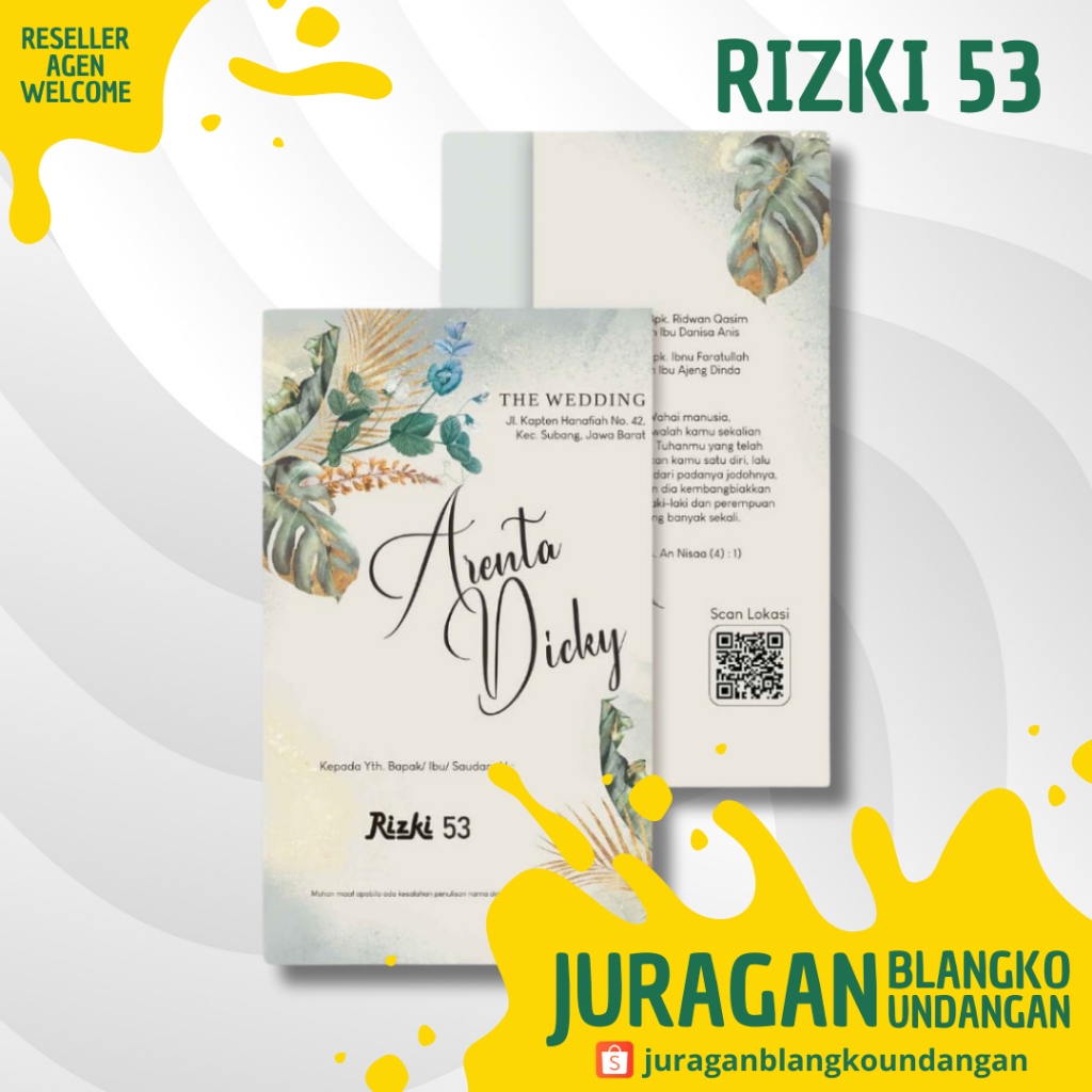 Jual BLANGKO UNDANGAN RIZKI 53 | JURAGAN BLANGKO UNDANGAN | Shopee ...