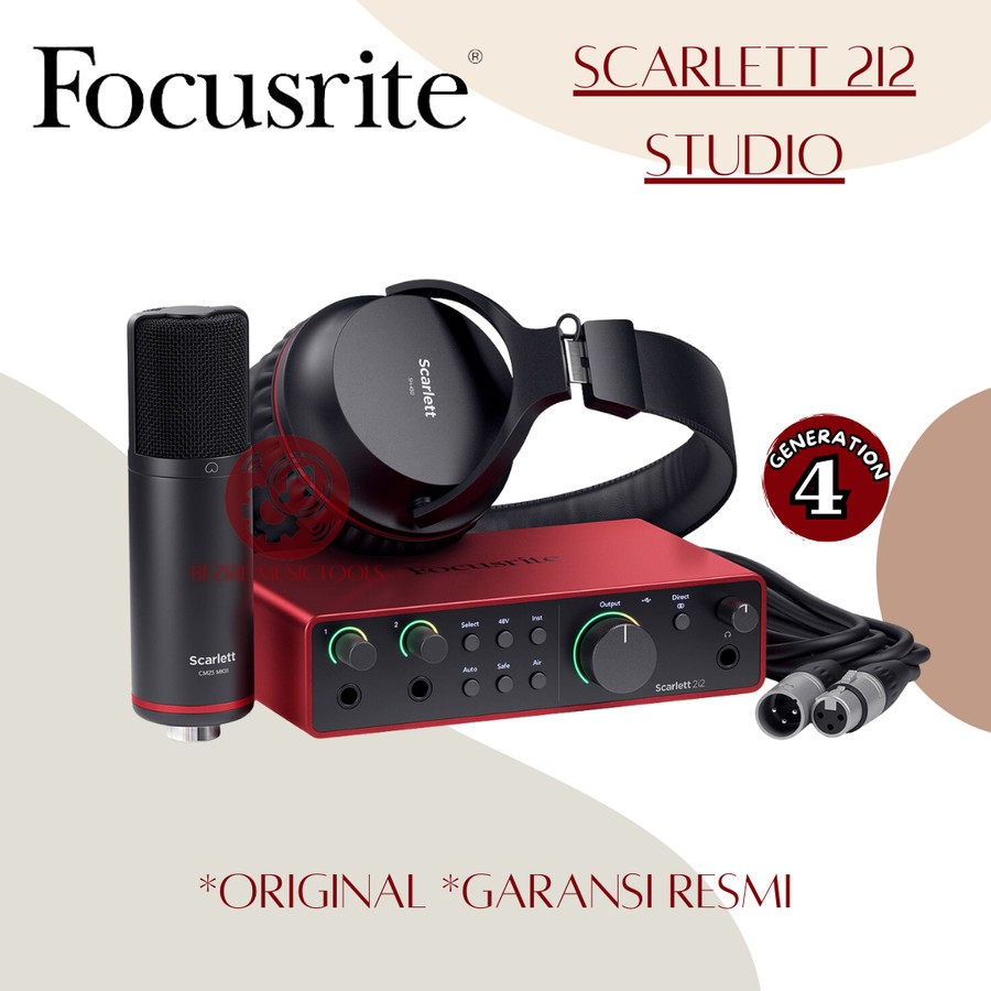 Jual Focusrite Scarlett 2i2 Studio USB Audio Interface 4th Gen Original ...