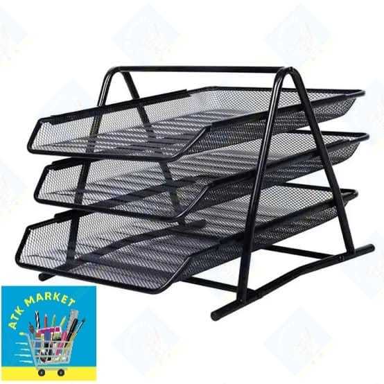 Jual Rak besi / Rak dokumen Kertas besi 3 susun / Tray besi 3 susun ...