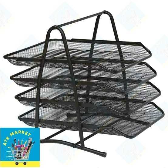 Jual Rak besi / Rak dokumen Kertas besi 4 susun / Tray besi 4 susun ...