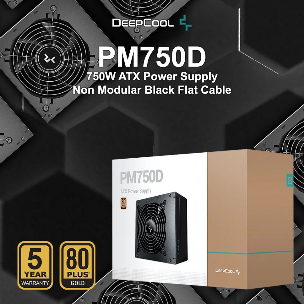 Jual POWER SUPPLY DEEPCOOL PM750D 80+ GOLD 750w | Shopee Indonesia
