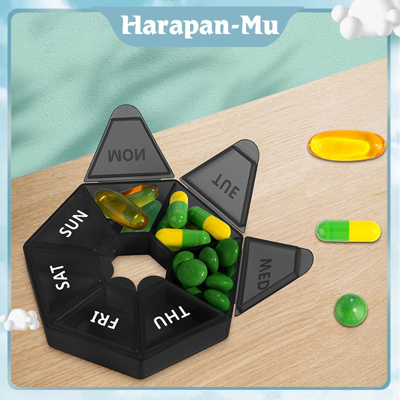 Jual Kotak Obat Harian Kotak Obat 7 Hari Model Bulat Kotak Kotak Obat ...