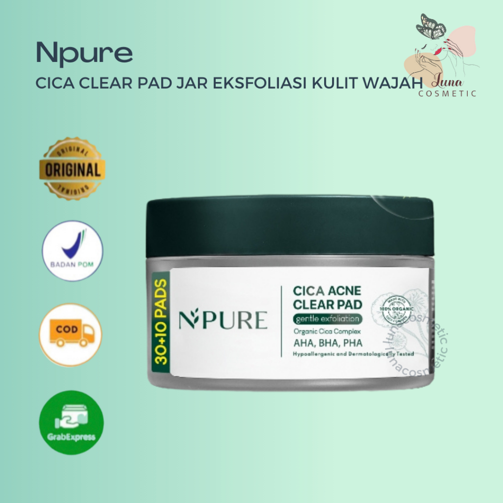 Jual READY NPURE Cica Clear Pad @30 lbr / Kapas Perawatan Pembersih ...
