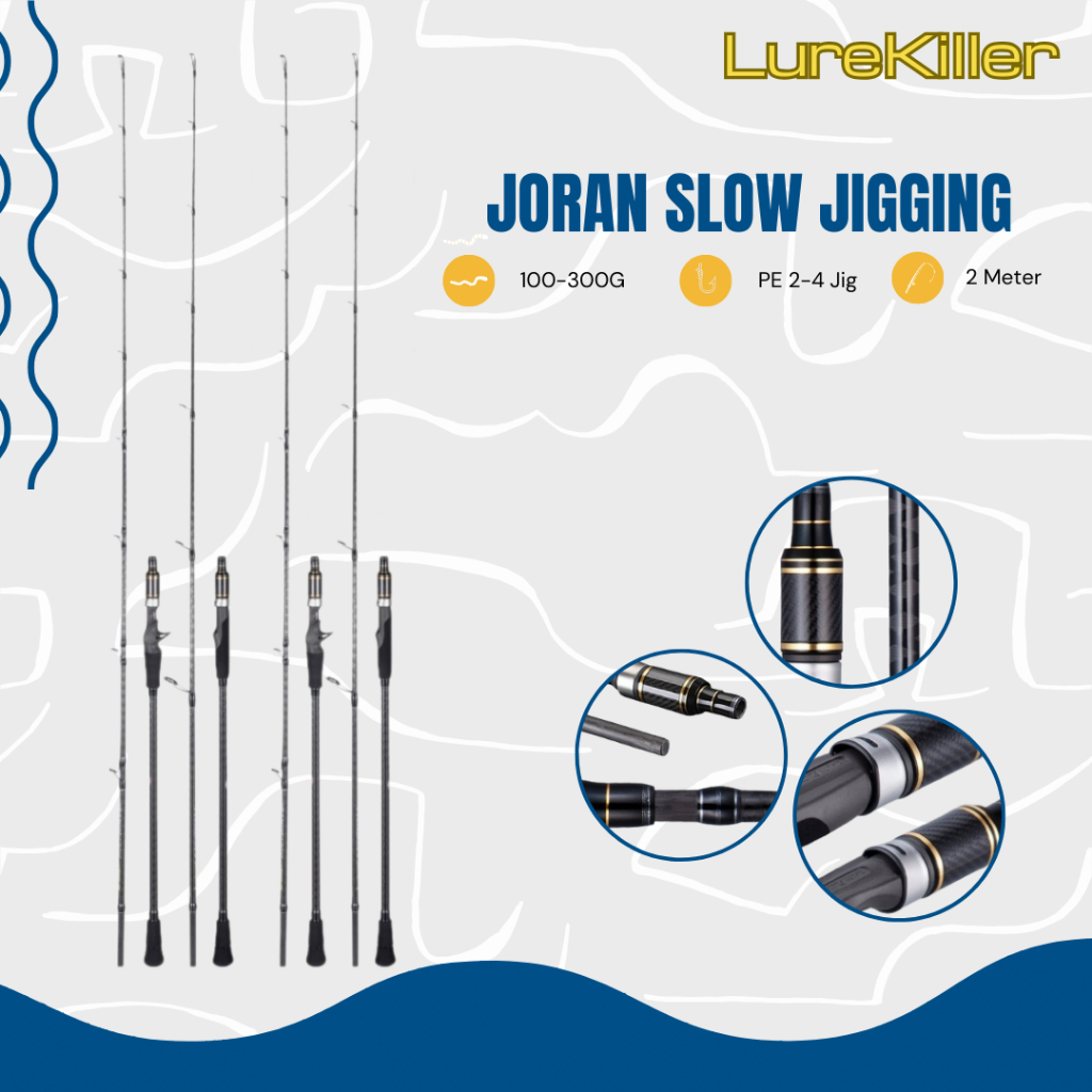 Jual LUREKILLER joran Slow Jigging 2M PE 2-4 Jig 100-300G rod jigging Spinning / Casting JP001 ...