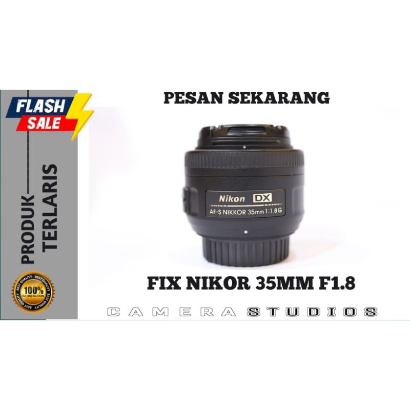 Jual LENSA FIX NIKON 35MM F 1.8 NO MINUS MULUS | Shopee Indonesia