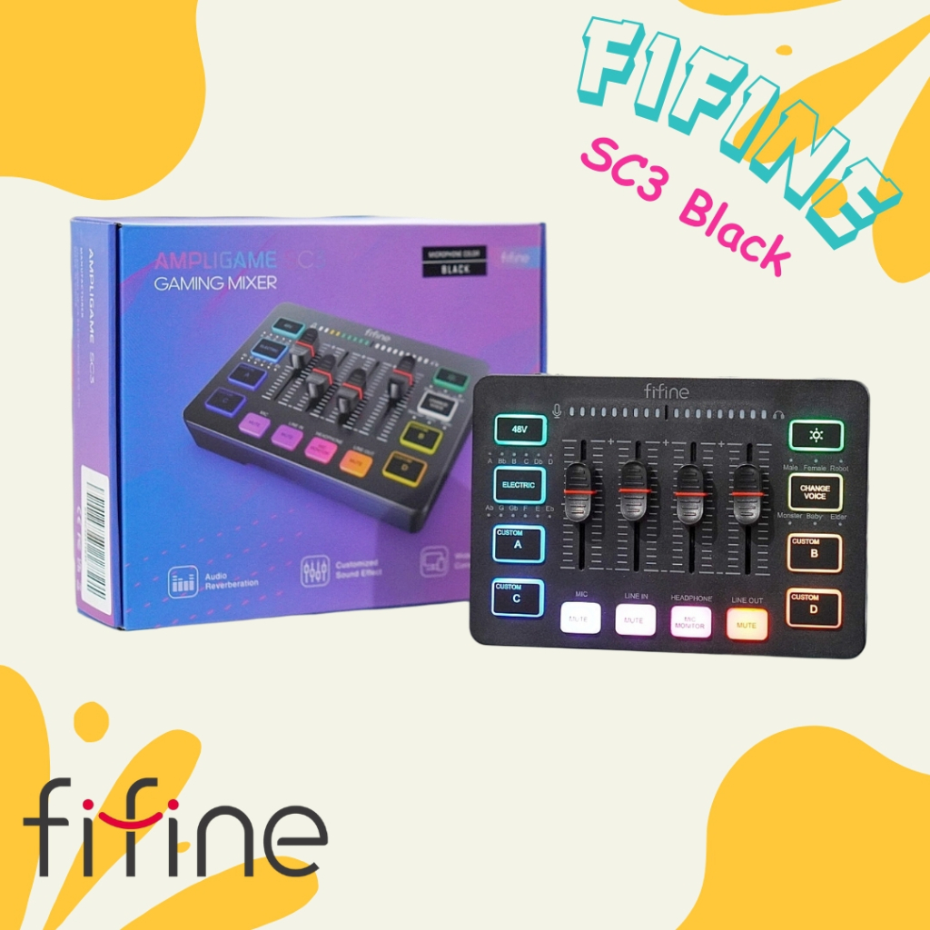 Jual FIFINE Ampligame SC3 Gaming, Live Streaming, Usb Mixer Soundcard ... Jual FIFINE Ampligame SC3 Gaming, Live Streaming, Usb Mixer Soundcard ...
