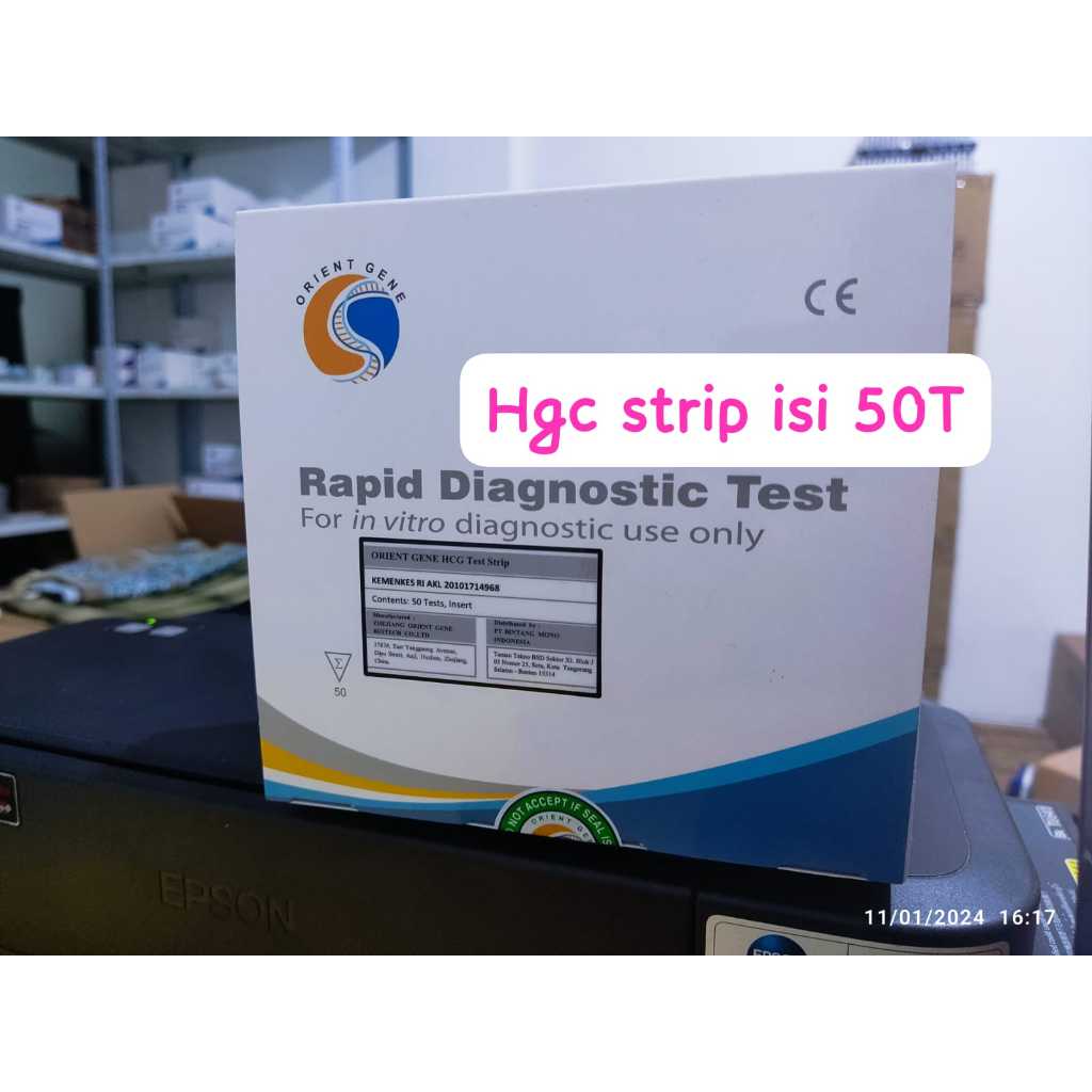 Jual orient gene hcg strip isi 50 test | test kehamilan | tes hamil ...