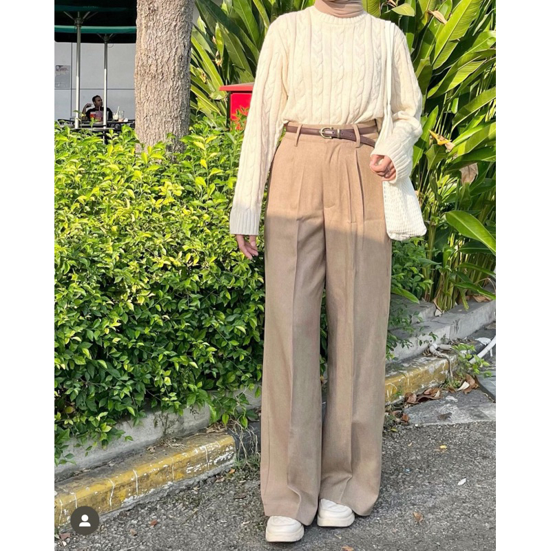 Jual ASOKA Joy Pants 1995 - Loose Pants Trousers - Highwaist Wide Leg - Celana Kantor/Formal ...