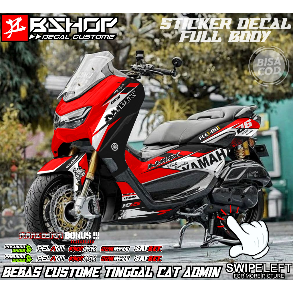 Jual Sticker Decal Full Body Yamaha All New Nmax Motif Grafis 26 ...