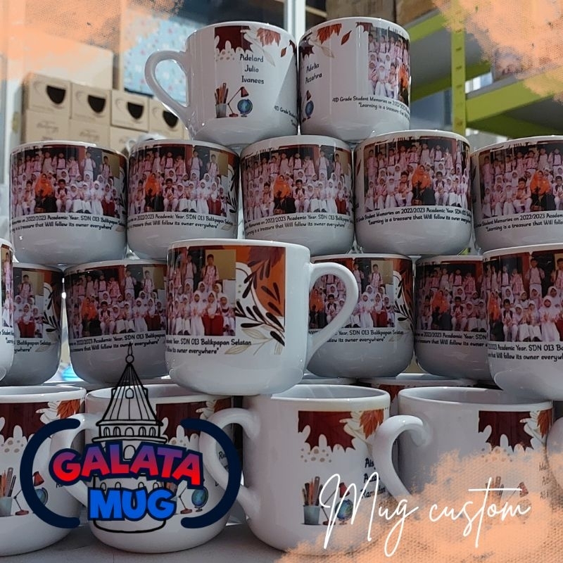 Jual mug tea custom (free desain) Kilat sehari Jadi (wisuda, ultah ...
