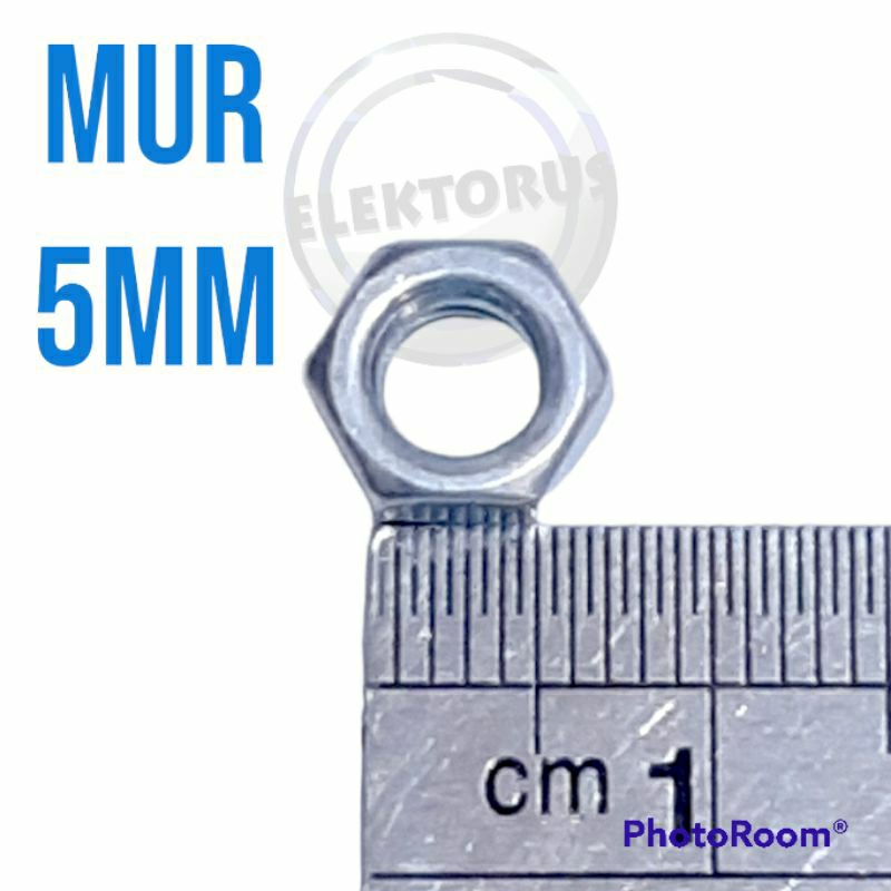 Jual Mur 5mm (M5) untuk Baut Drat Halus Mur Hexagonal Mesin ( M5 ...
