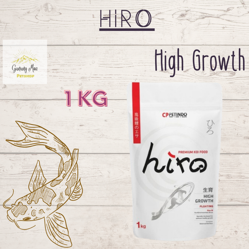 Jual HIRO HIGH GROWTH 1 KG PAKAN IKAN KOI PREMIUM UNTUK PERTUMBUHAN | Shopee Indonesia