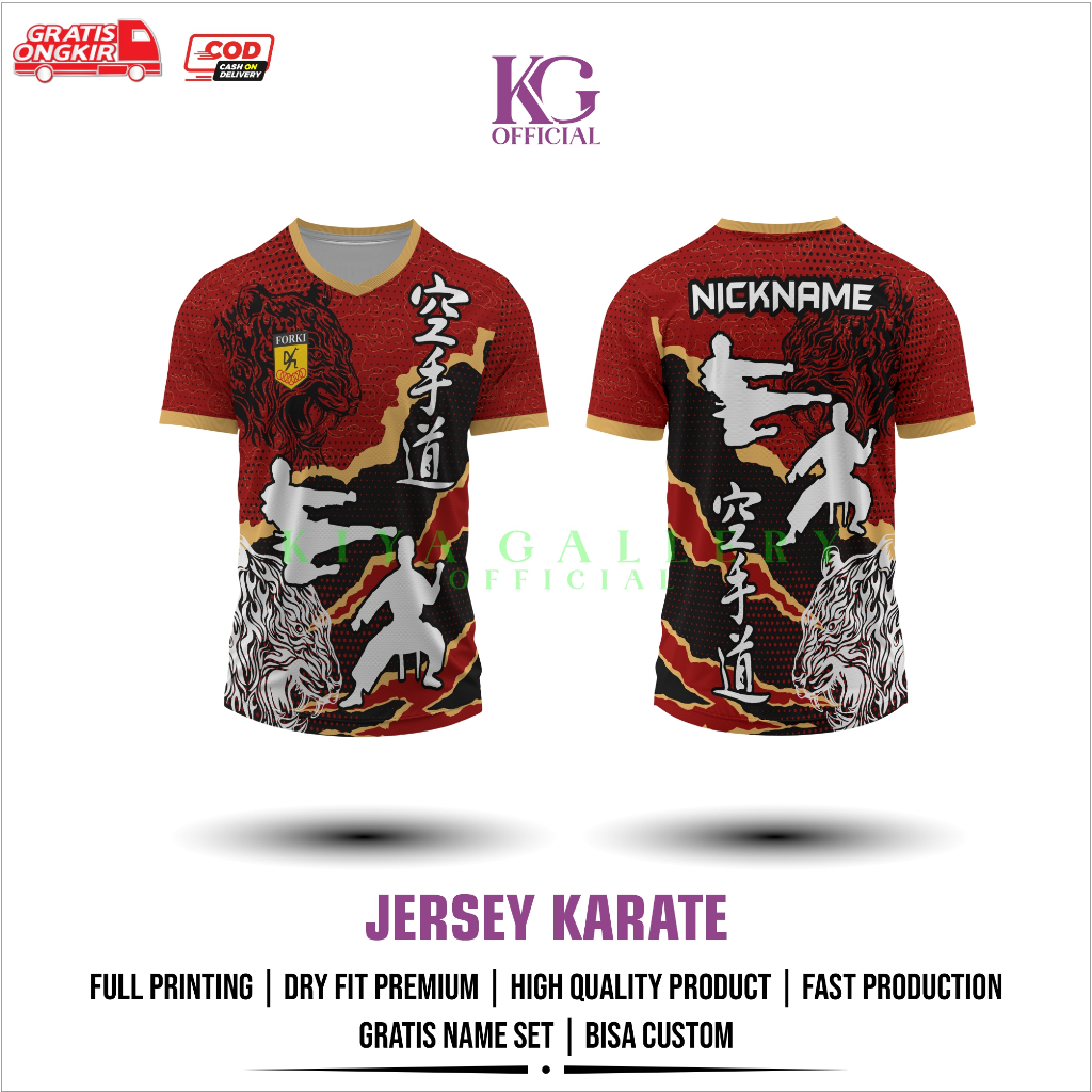 Jual JERSEY KARATE FULL PRINTING GRATIS PASANG NAMA DAN DOJO | Shopee ...