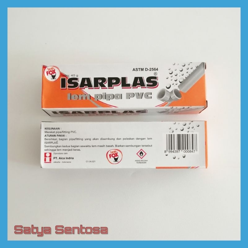 Jual Lem PVC Isarplas Tube 40 Gram 100% Original Fox Asli | Shopee Indonesia