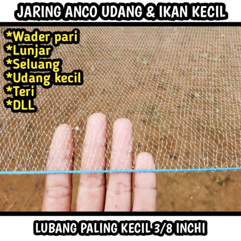 Jual Sirib ikan kecil / tangkul ikan / jaring anco udang lubang paling ...