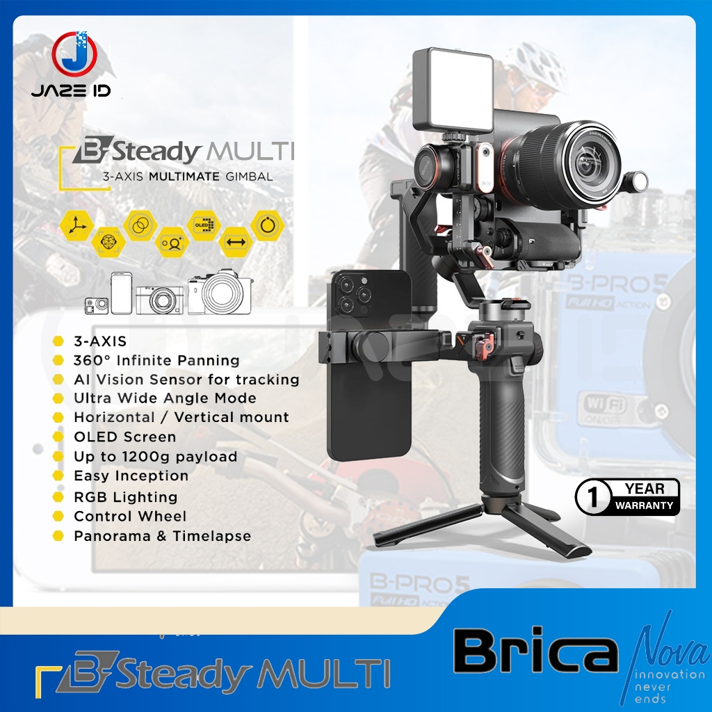 Jual Brica B Steady Multimate 3 Axis Holder HP Gimbal Kamera Mirrorless ...