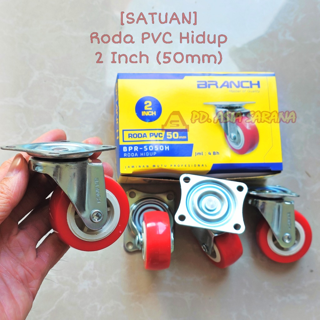 Jual Roda Trolley 2" Inch Hidup PVC BRANCH BPR-5050H Troli Etalase ...