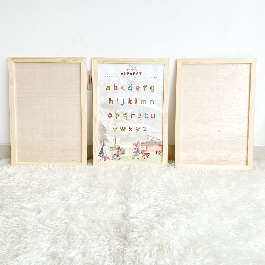 Jual FRAME A3 (32x48 cm) Frame Kayu Natural Dekorasi Dinding Ukuran A3 ...