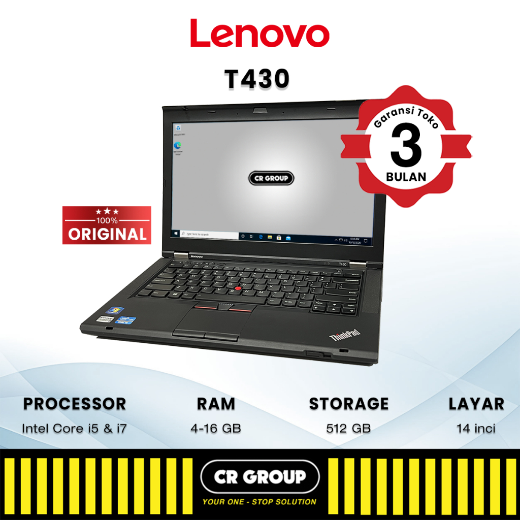 Jual Lenovo Thinkpad T430 Intel Core i5-2520M/ i5-3320M Ram 4GB-16GB ...