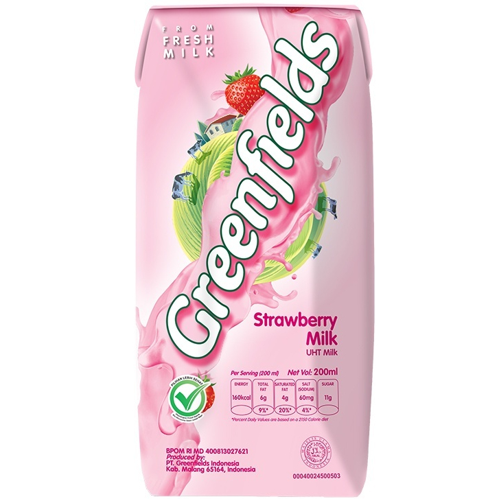 Jual Greenfields Susu UHT Strawberry 250 ml | Shopee Indonesia