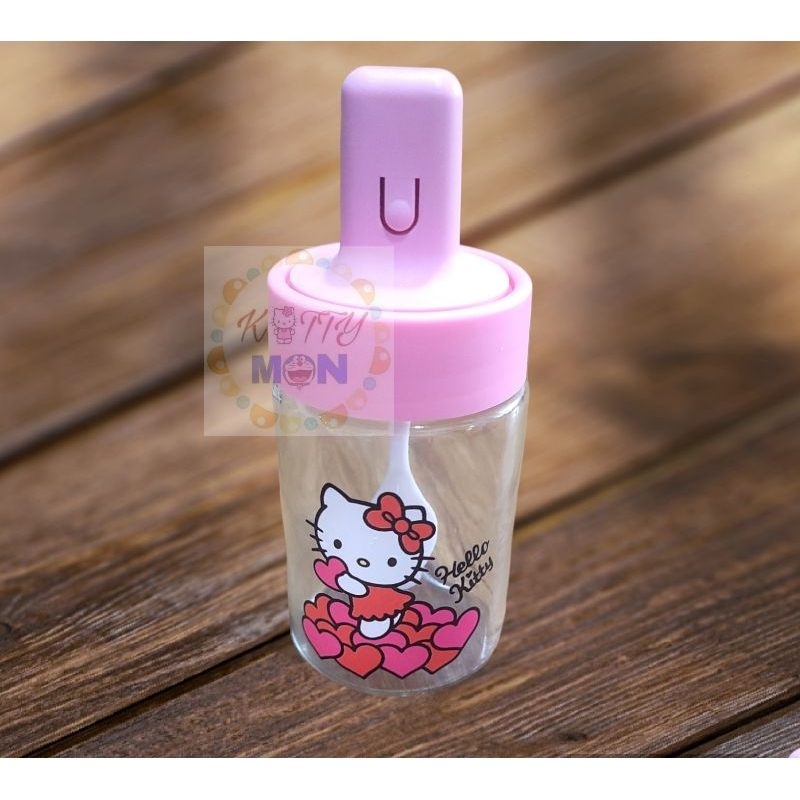 Jual Tempat bumbu kaca isi 250 ml (SABLON) hello kitty | Shopee Indonesia