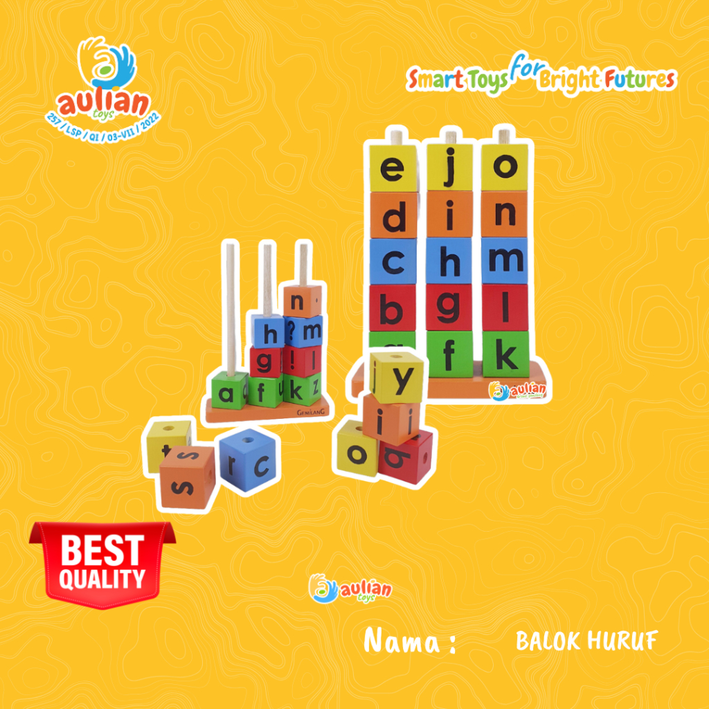 Jual BALOK SUSUN HURUF - MAINAN ANAK / MAINAN EDUKASI / ALAT PERAGA ...