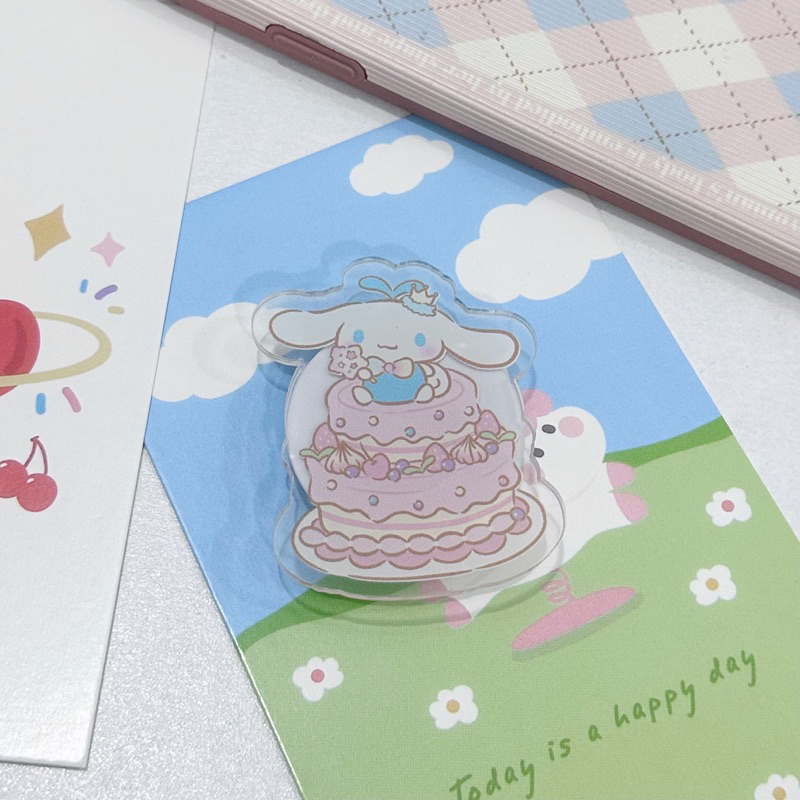 Jual cinnamoroll popsocket cute acrylic phone holder sanrio pink blue ...