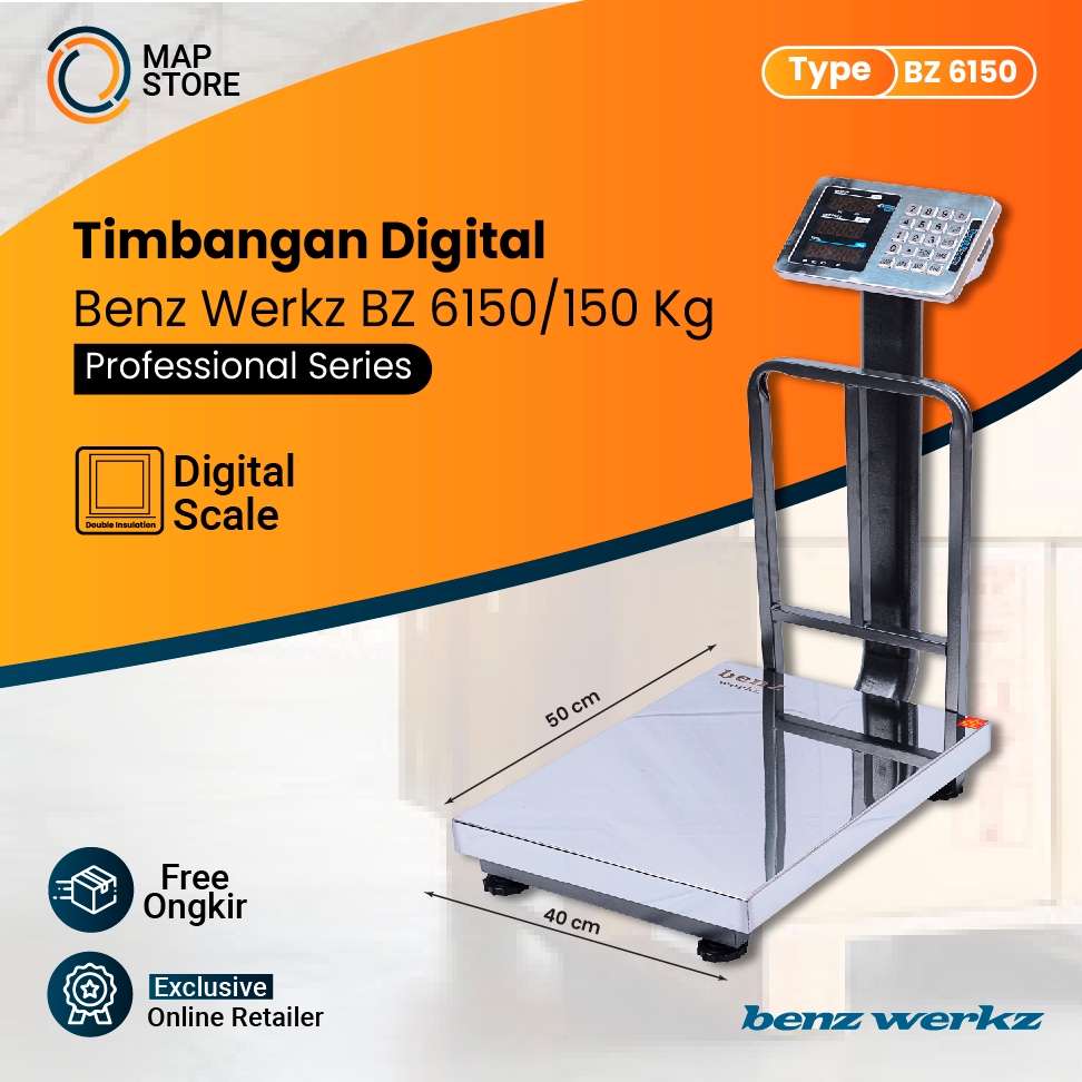 Jual Timbangan Duduk Digital / Timbangan Paket Ekspedisi 150 kg BENZ 6150 | Shopee Indonesia