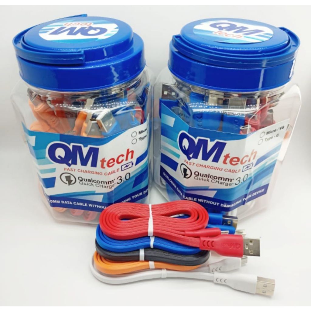 Jual [1 Toples isi 20] Kabel Data QMtech Super Fast Charging Kabel Gepeng Micro Usb | Shopee ...