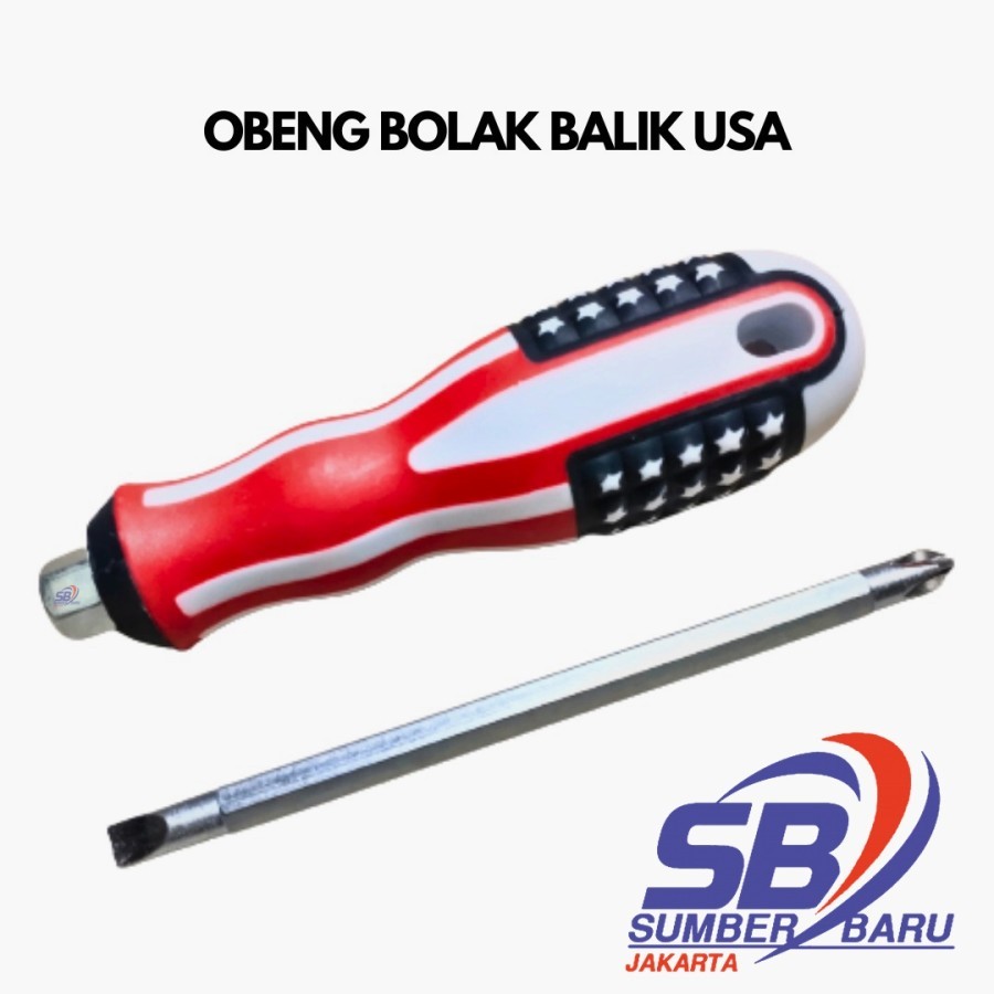 Jual OBENG MIN PLUS AMERIKA 2 IN 1 OBENG BOLAK BALIK KEMBANG SERBAGUNA ...