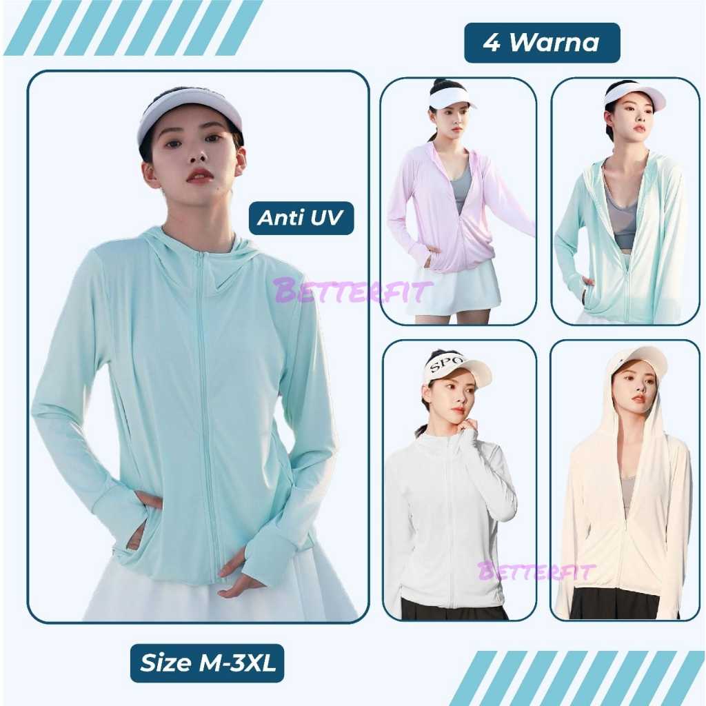 Jual JACKET RUNNING OLAHRAGA OVERSIZE Wanita - Jaket Lari Anti Sinar ...