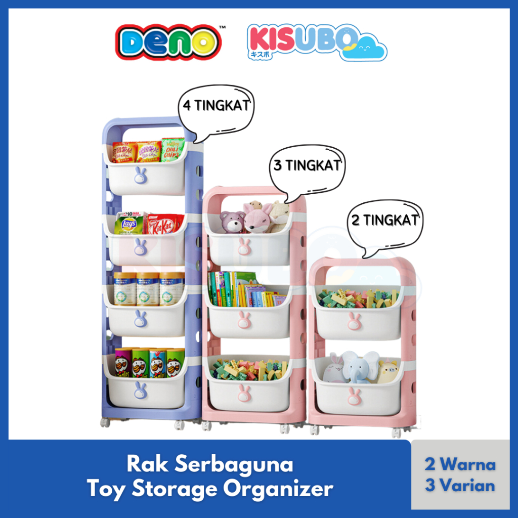Jual Rak Roda Susun Serbaguna Tingkat Bunny Multifungsi | Shopee Indonesia
