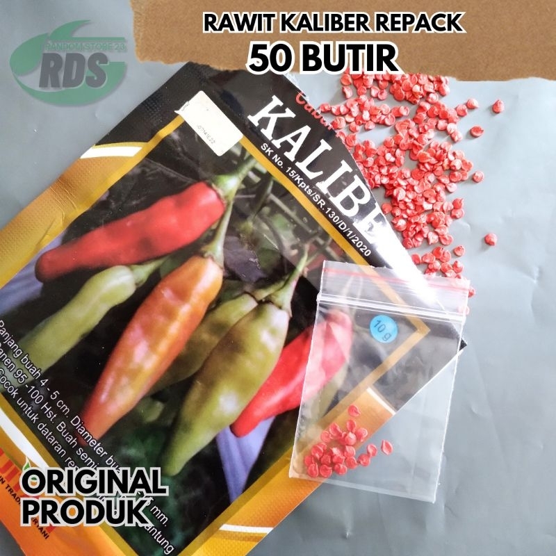Jual Benih Cabai Rawit KALIBER ± 50 BIJI WIJI TANI Original Repack ...