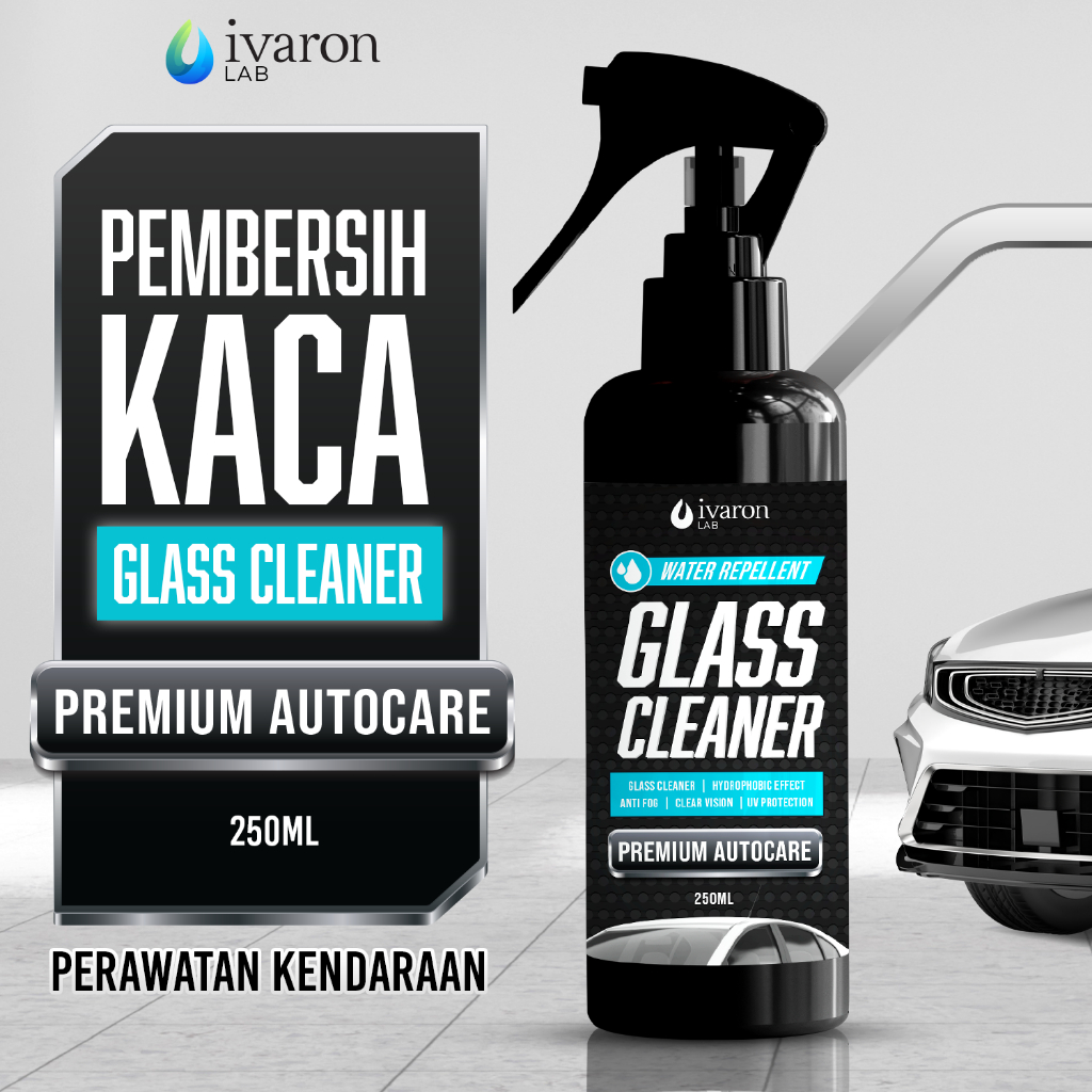 Jual IVARON Glass Cleaner Cairan Pembersih Kaca Semprotan Anti Jamur ...