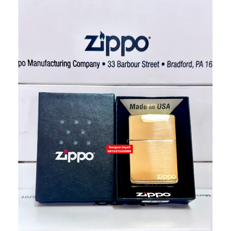 Jual korek zippo original USA 254BZL high polish brass | Shopee Indonesia