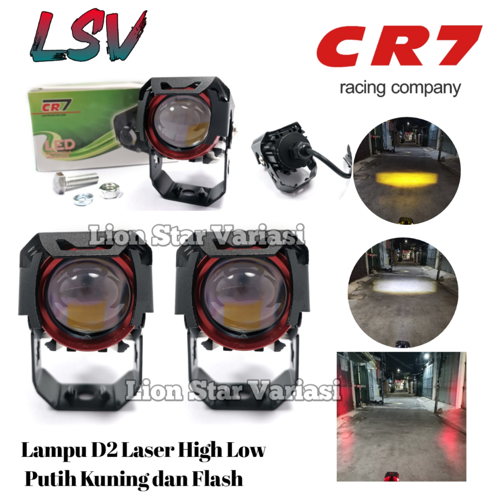 Jual Lampu Tembak Laser D2 High Low Flash 2 Mode Lampu Utama Universal ...