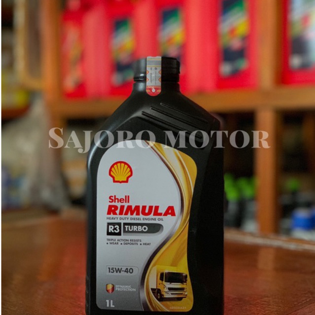 Jual Oli Shell Rimula R3 Turbo 15W-40 Galon 1Liter 100% Asli | Shopee ...