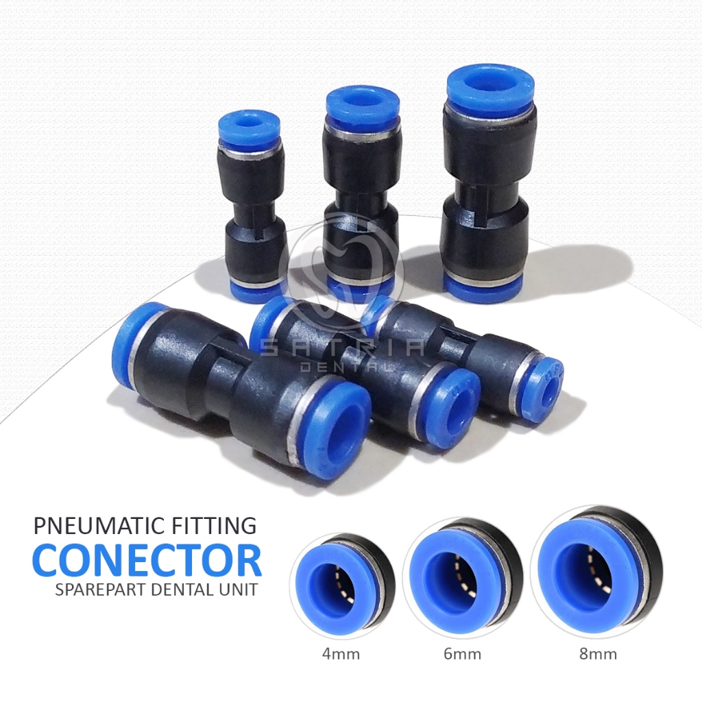Jual Nepel Connector Pneumatic Fitting Lurus Ukuran 4 6 8mm | Shopee ...