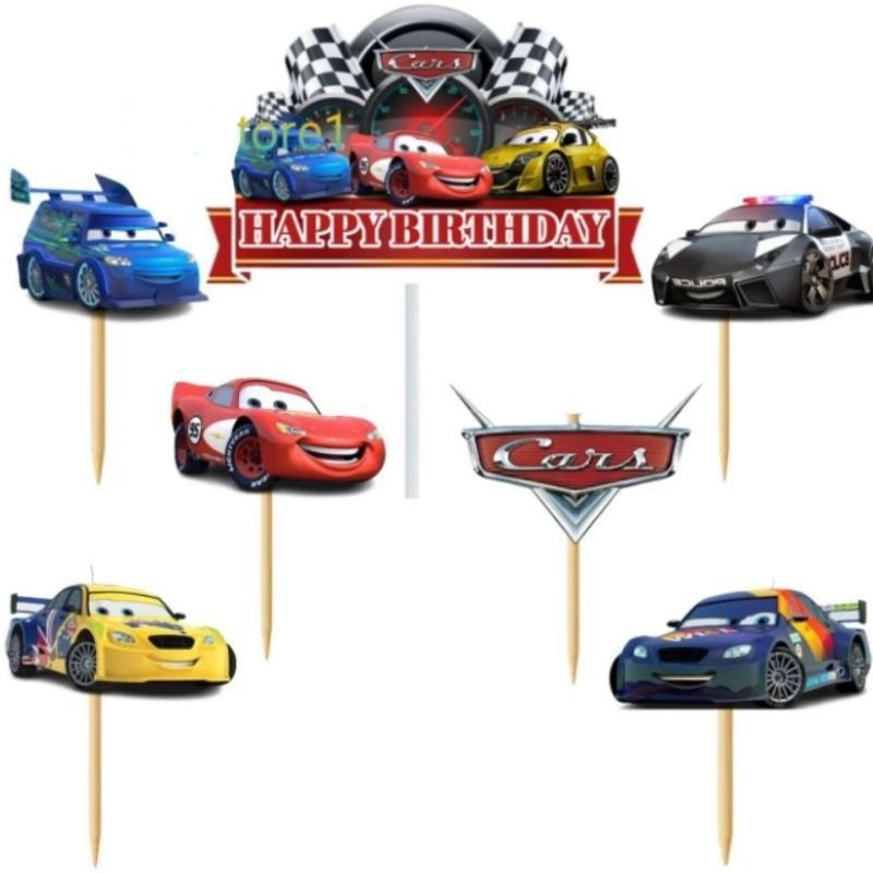 Jual Cake Topper CARS MCQUEEN hiasan kue Happy Birthday dekorasi kue ... Jual Cake Topper CARS MCQUEEN hiasan kue Happy Birthday dekorasi kue ...
